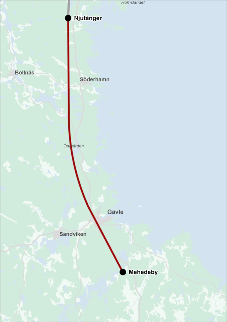 Njutånger–Mehedeby | Svenska kraftnät